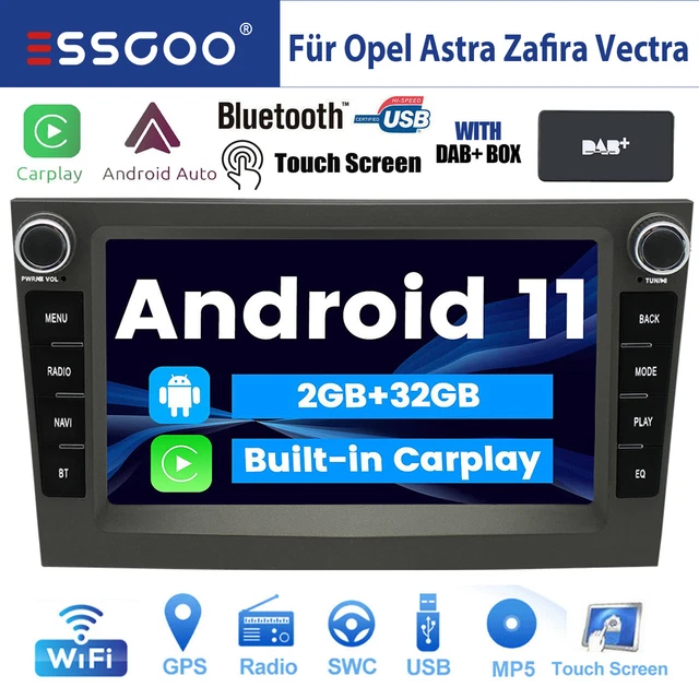 2+32G ANDROID 11 Autoradio CarPlay DAB+ GPS RDS Navi pour Opel Corsa Antara Astra EUR 171,42 ...