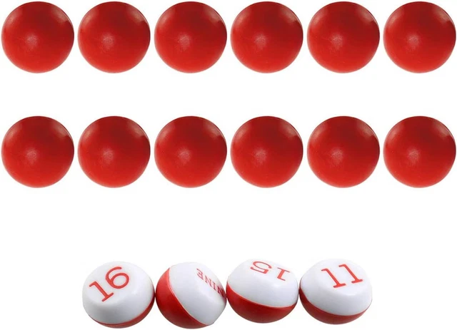 TALLY PEAS 1 Set Red and White Plastic Balls for Pea Pool Kelly 15mm ...