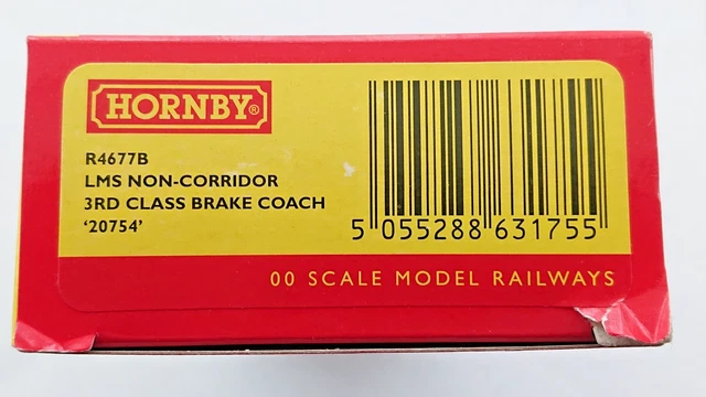 HORNBY R4677B LMS Non-Corridor 3rd Class Brake Coach No.20754 NEW £45. ...