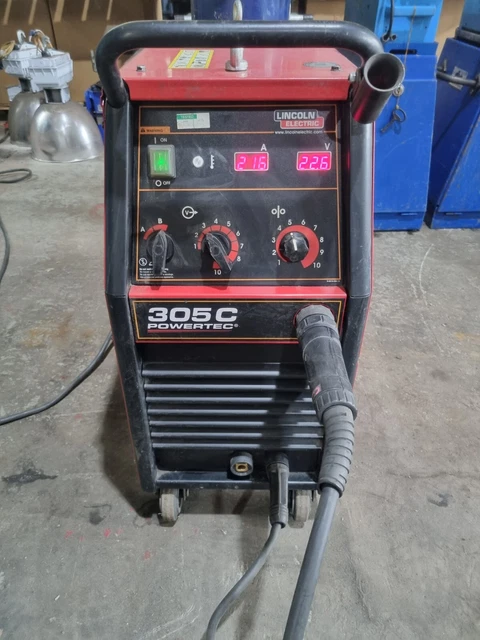 LINCOLN ELECTRIC POWERTEC 305C Compact MIG Welder 300amp 3 Phase 400v ...