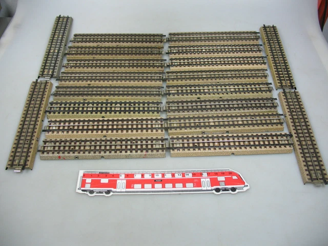AI119-2 #20X MÄRKLIN H0/00 Section de Voie / Rails (Voie M, Droit) F ...