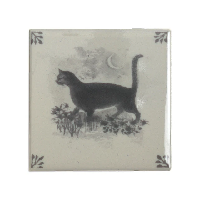KENNETH CLARK CERAMICS ANN WYNN REEVES Tile Amsterdam Series GREY CAT 9 ...