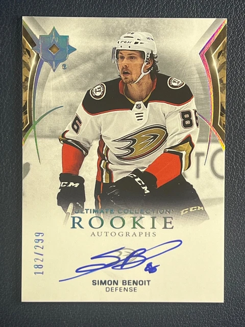 2021-22 UPPER DECK Ultimate 153 Simon Benoit voiture recrue #/299 EUR ...
