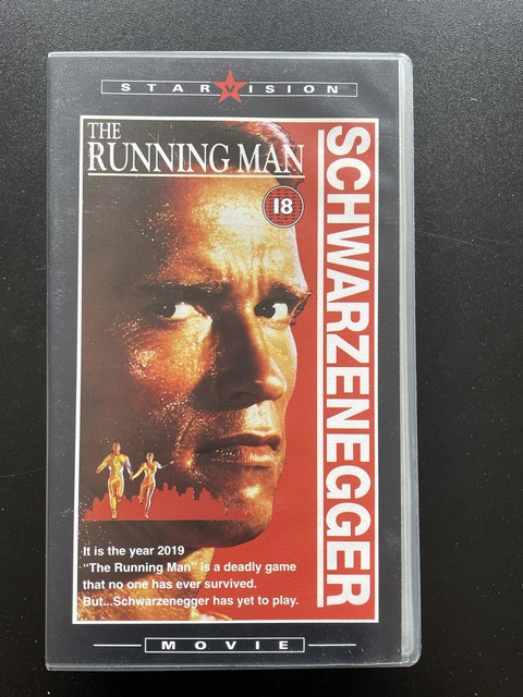 THE RUNNING MAN (VHS) 1987 Arnold Schwarzenegger, Vintage Movie Classic ...