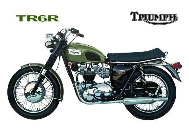 TRIUMPH POSTER TR6 TR6R Tiger 650 1960's 1969 1970 Suitable to Frame £ ...