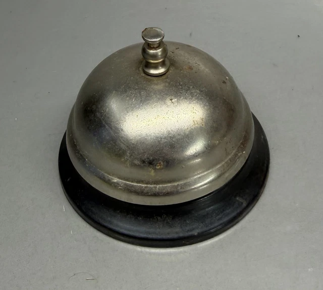 VINTAGE HOTEL COUNTER Store Metal Desk Bell in Working Condition £13.15 ...