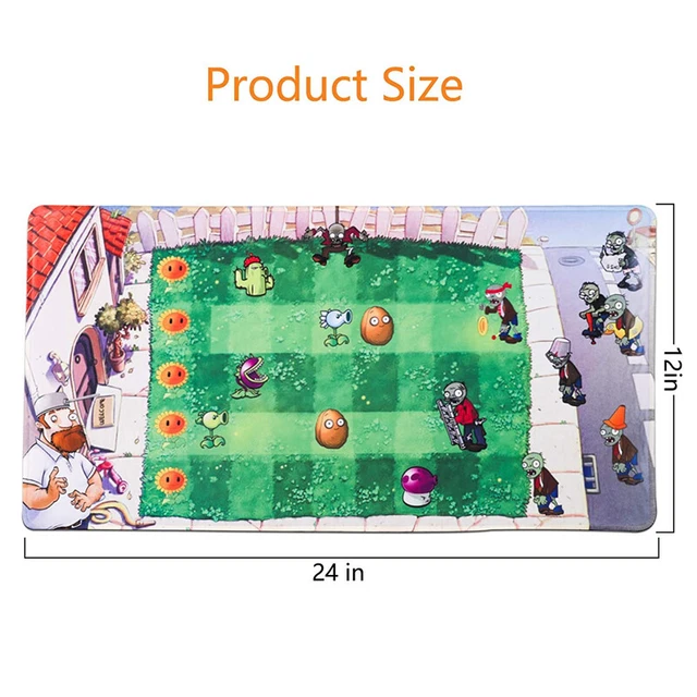 PLANTS VS ZOMBIES Game Battle Map Plan Map Mouse Pad Kids Toy 24inches ...