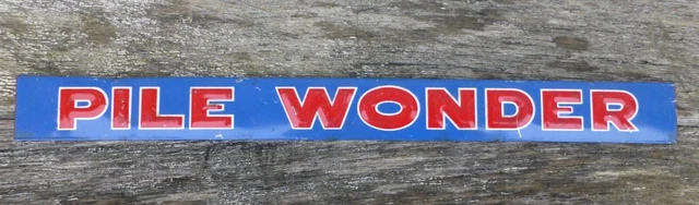 PLAQUE PILE WONDER Bandeau publicitaire SPAP PARIS. Déco vintage pub ...