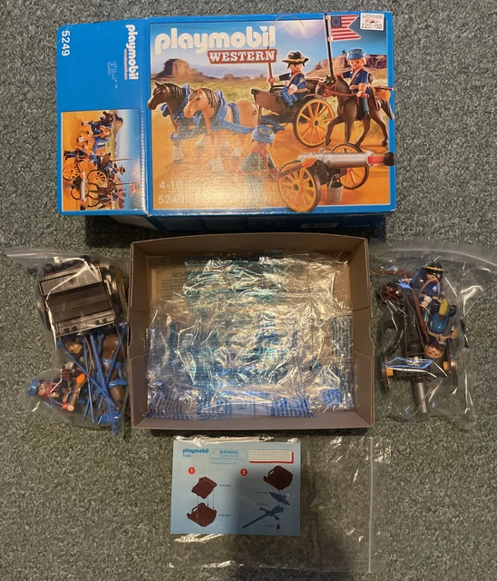 PLAYMOBIL 5249 WESTERN American Union Artillery Gun & Artillery ...