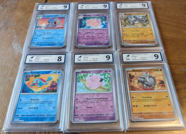 RKT GRADING POKEMON Evolution Reverse Holo Card Bundle X6 Cards S&V 151 ...