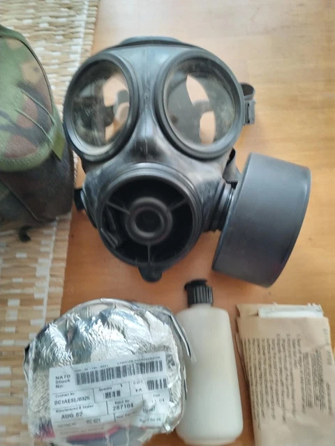 BRITISH ARMY HAVERSACK Respirator DPM IRR with Gas Mask+New Filter ...