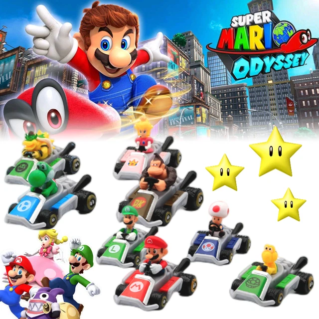 SUPER MARIO PARTY Go-kart Toy Set With 8 Collectible Figures And ...