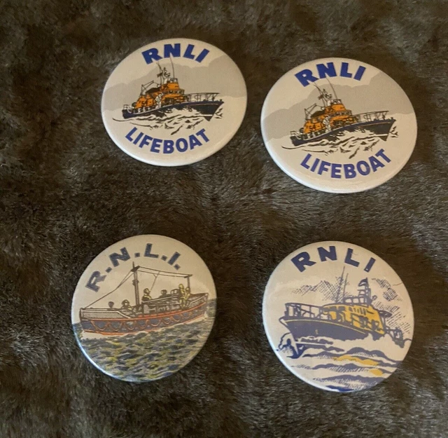 FOUR VINTAGE 1980'S RNLI Lifeboat Pin Badges £2.75 - PicClick UK