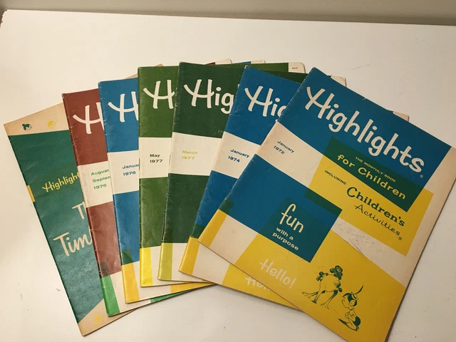 LOT OF 6 Highlights Magazines + 1967 Highlights Handbook "The ...