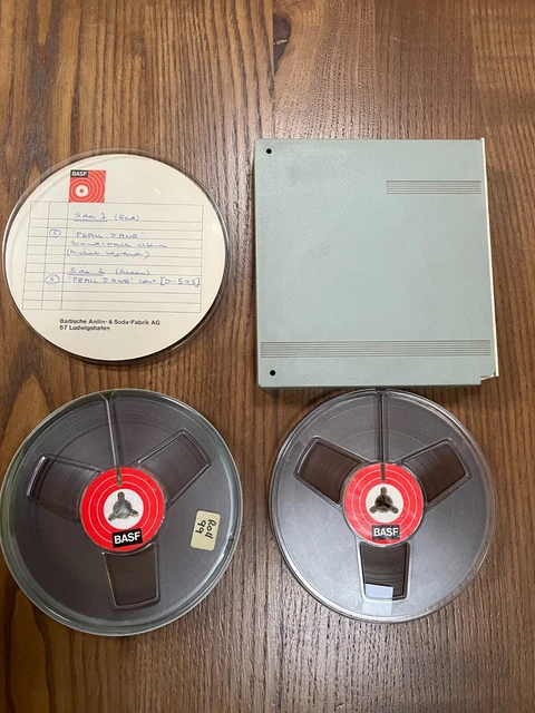TWO X BASF Recording Reel To Reel Tapes 5" in original cases nice ...