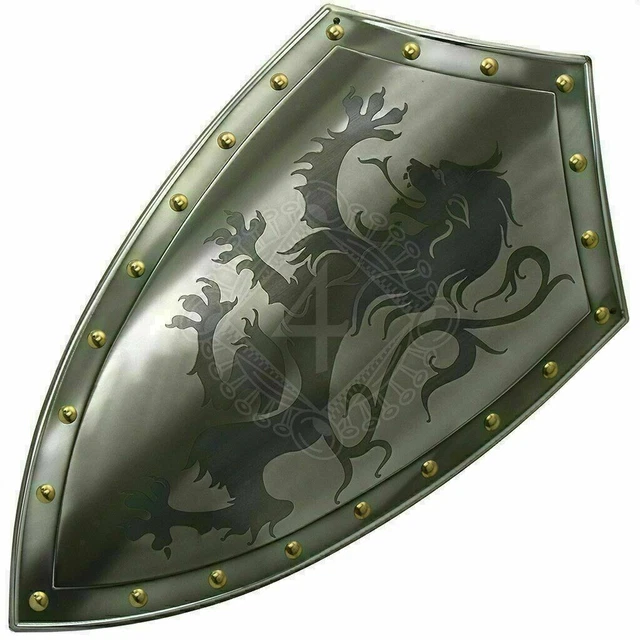 MEDIEVAL FUNCTIONAL DRAGON Warrior Templar Shield Medieval Knight Armor ...