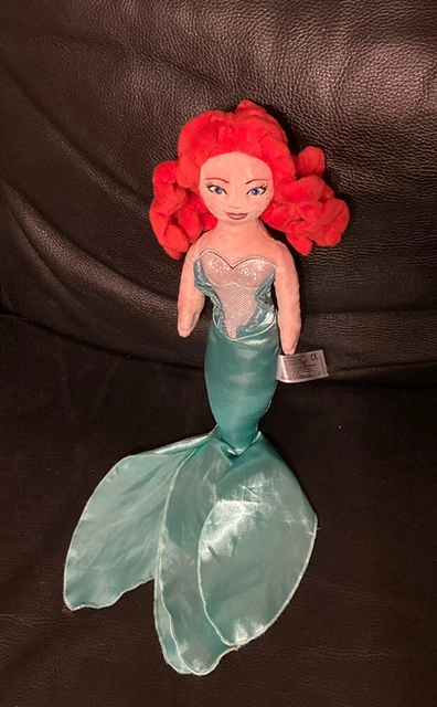 DISNEY PRINCESS ARIEL The Little Mermaid Plush 20” Soft Rag Doll Lovey ...