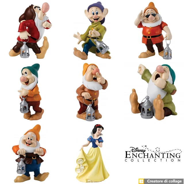 SET COMPLETO BIANCANEVE e i 7 Nani RARE Big Size 51 cm - Snow White ...
