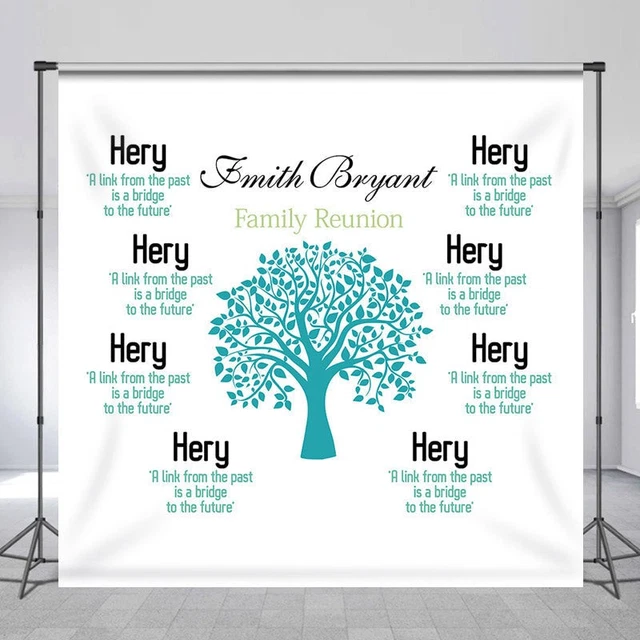 BLUE TREE FAMILY Reunion Personalized Party Backdrop $36.09 - PicClick AU