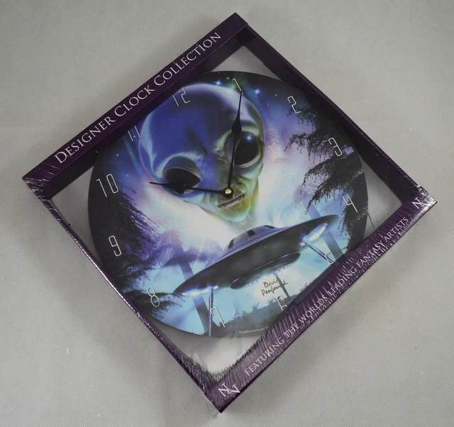 NEMESIS NOW DESIGNER Clock Collection 'Alien Landing' by David Penfound ...
