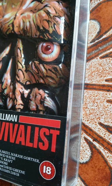 THE SURVIVALIST VHS Counter Top Display Box Light Up Eyes + VHS Ex ...