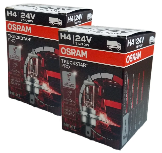 H4 24V 75/70W P43t TRUCKSTAR® PRO NEXT GEN +120 % 2ème OSRAM 64196TSP EUR 20,50 - PicClick FR