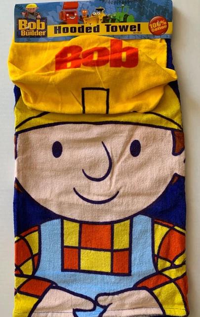 ~ BOB THE Builder - HOODED BATH / BEACH TOWEL $29.00 - PicClick AU