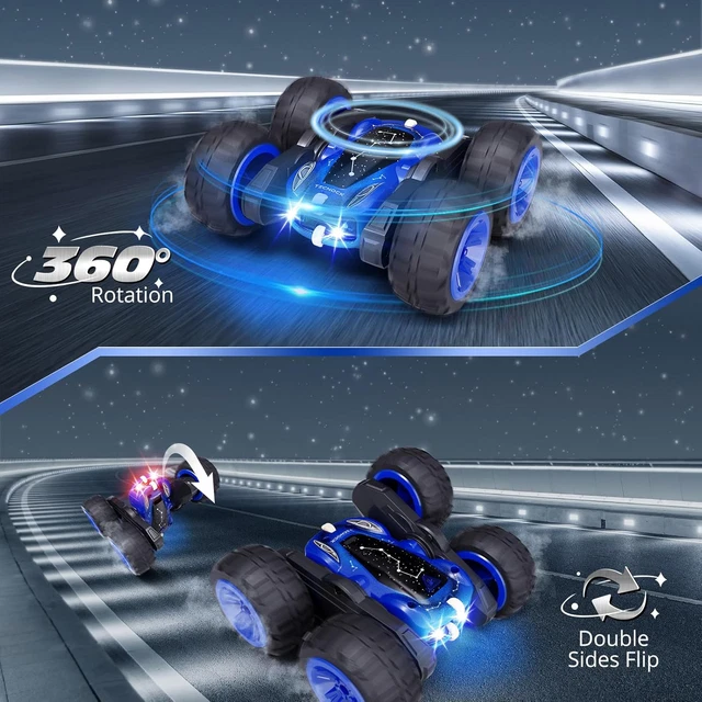 TECNOCK 2025 REMOTE Control Cars with 2.4 Ghz Remote Control 360°Flip ...