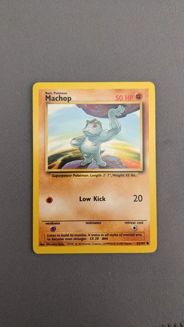 POKEMON TCG CARD - 52/130 Machop Base Set - LP - WOTC £1.75 - PicClick UK