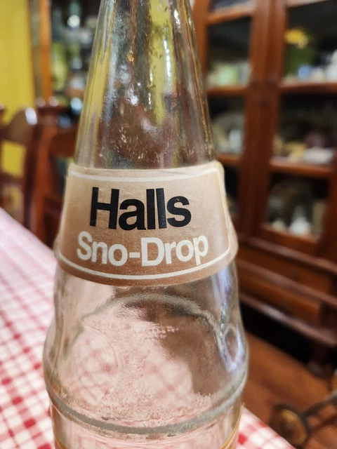 HALLS SNO DROP cool drink bottle 1 Ltr Screw cap Paper label (SA ...