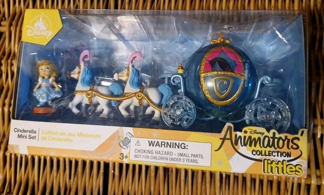 DISNEY STORE ANIMATORS' Collection Littles Cinderella & Carriage Mini ...