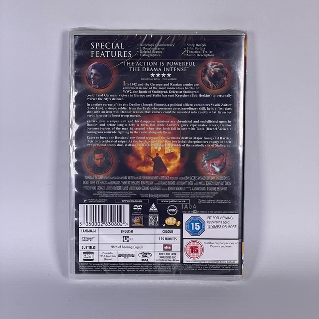 ENEMY AT THE Gates DVD - Jude Law *** New + Sealed *** £5.95 - PicClick UK