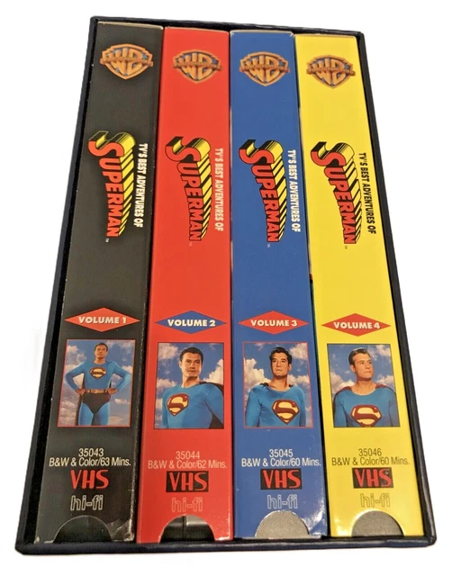 TV'S BEST ADVENTURES of Superman - VHS boxed set/4 tapes/ 2 episodes ...