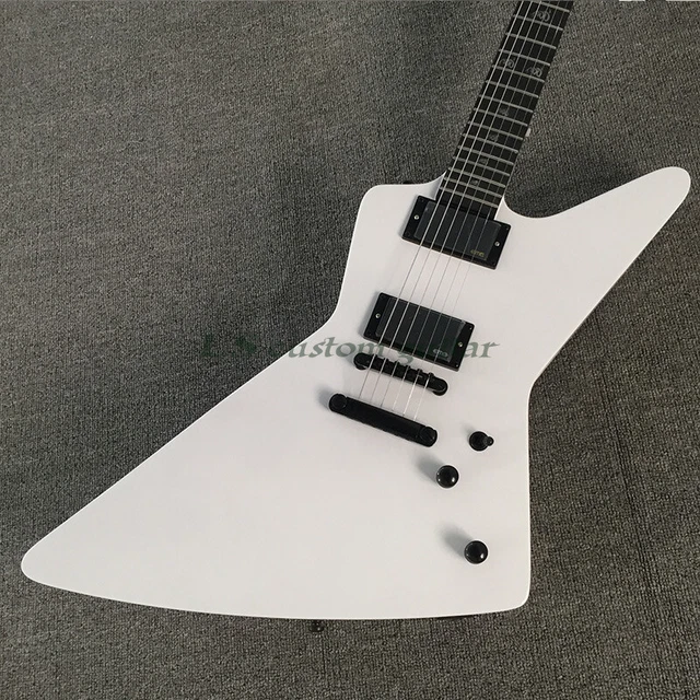 NEW WHITE COLOR Explorer Electric Guitar Snake Inlay Fretboard Black ...
