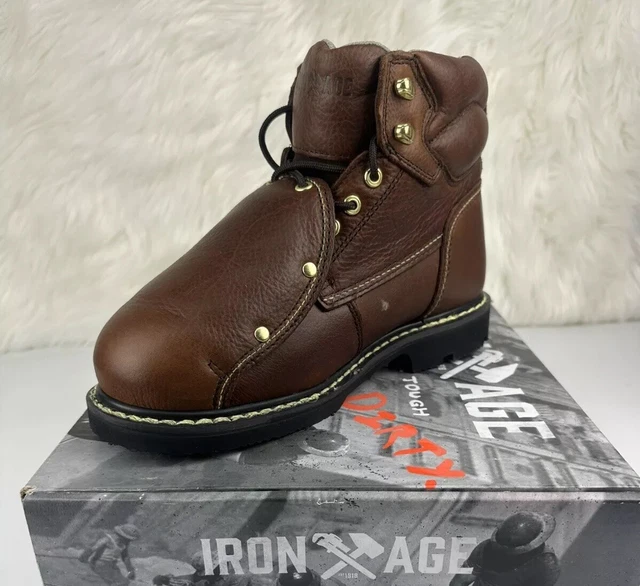 IRON AGE IA5017 Men’s Safety Toe Work Boots Brown Size 8M New £53.46 ...
