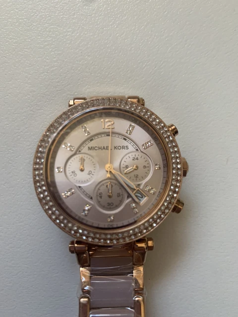 MICHAEL KORS PARKER MK5896 Rose Gold-Tone Blush Acetate Women's ...