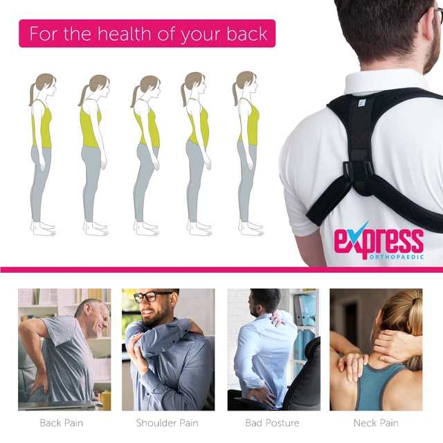 POSTURE CORRECTOR BACK Support Body Brace Lumbar Shoulder Support Belt ...