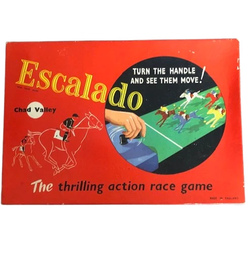 VINTAGE 1950S ESCALADO Chad Valley Horse Racing Game - Classic Family ...