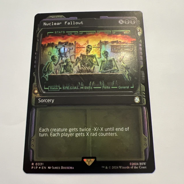 NUCLEAR FALLOUT FOIL SHOWCASE Fallout PIP 0331 MTG rare jamais joué ...