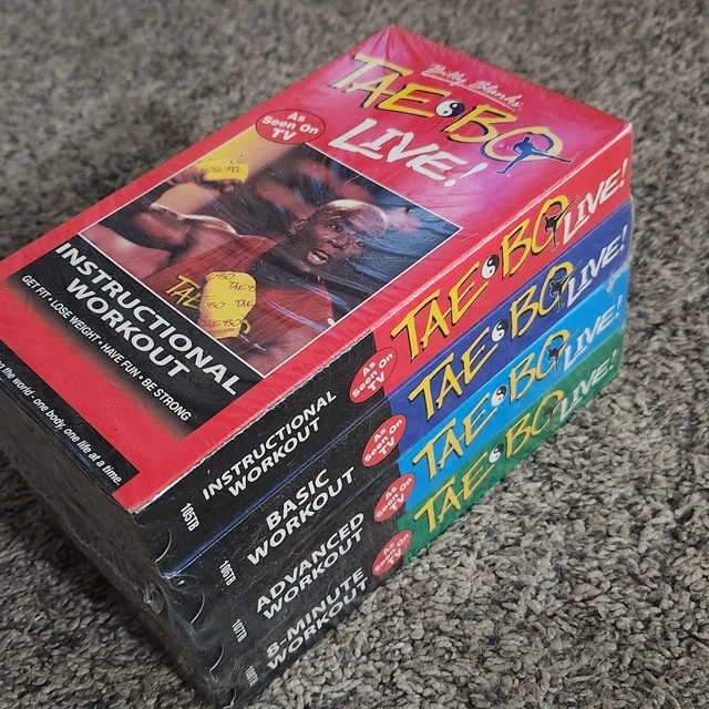 BILLY BLANKS TAE Bo live VHS Total Body Workout 4 Pack NEW Sealed £11. ...