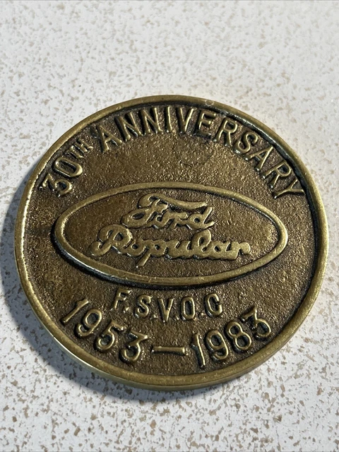 1953-1983 30TH ANNIVERSARY Ford Popular Commemorative Coin Medallion £ ...