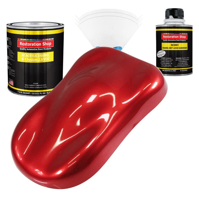 RESTORATION SHOP FIRETHORN Red Pearl Acrylic Enamel Quart Kit, Auto ...