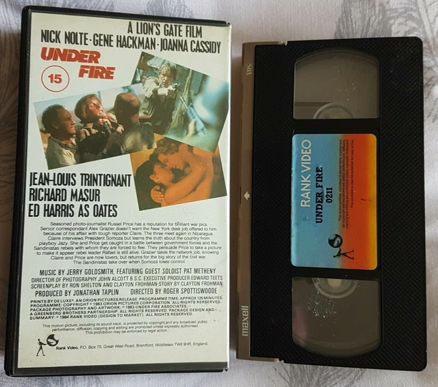 UNDER FIRE (VHS) 1983 - Gene Hackman + Nick Nolte + Ed Harris + Joanna ...