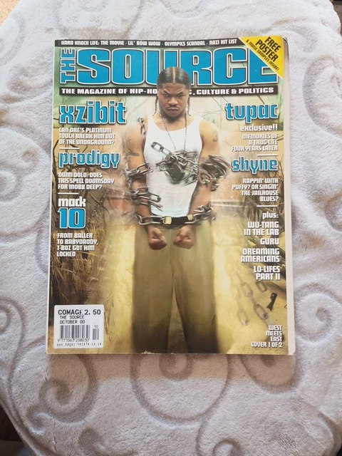 THE SOURCE MAGAZINE October 2000 Issue 133 Xzibit Prodigy Mack 10 Tupac ...