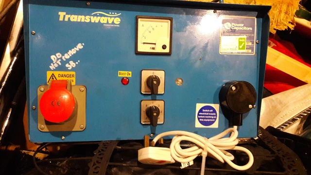 TRANSWAVE ROTARY CONVERTER MT2 - 3hp/2.2kW - Single to 3-phase 240v to ...