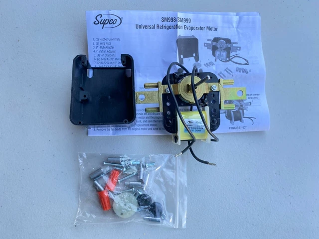 KIT MOTEUR VENTILATEUR ventilateur réfrigérateur universel SUPCO SM999 ...
