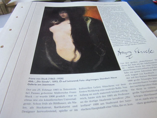 KAISERREICH ARCHIV N5 5029 Franz von Stuck 1863-1928 MAlerDie Sünde ...
