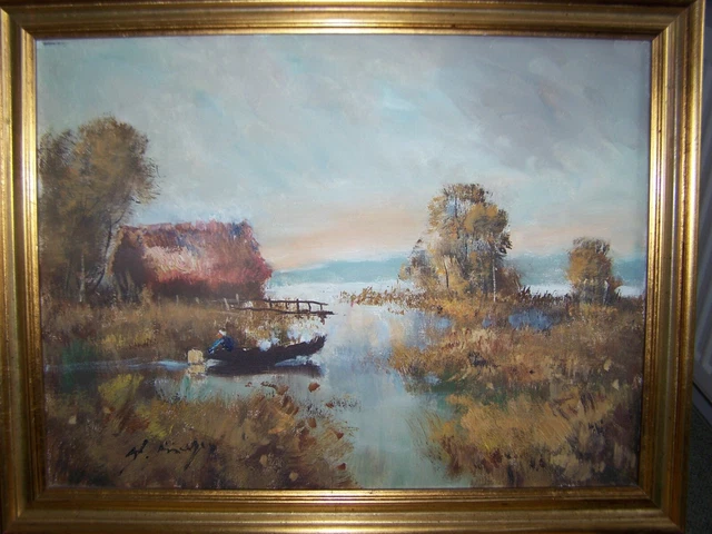 ÖLGEMÄLDE LANDSCHAFT VON Herbert Fischer Dürnberger mit Echtheitszertivikat EUR 99,00 - PicClick DE