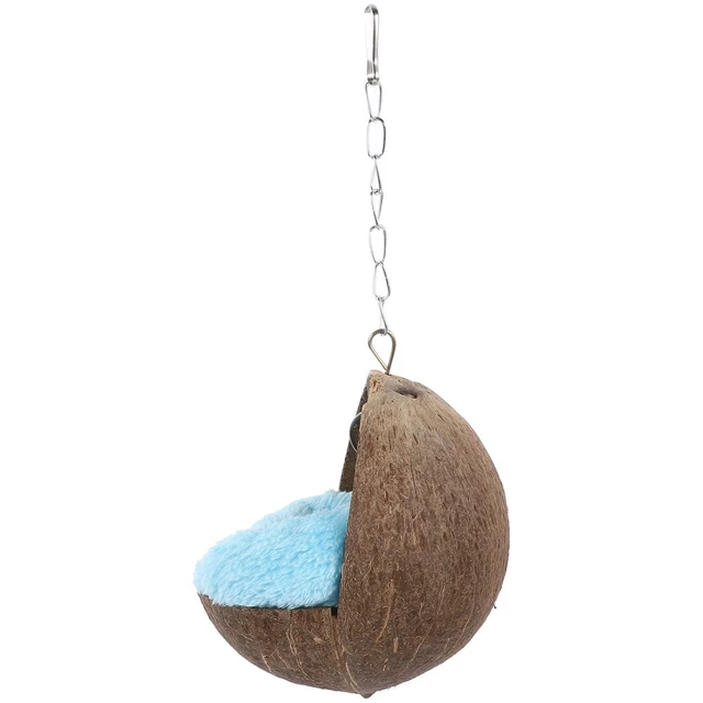 SQUIRREL COCONUT BED Warm Small Pet Animals Hamster House Hideout $31. ...