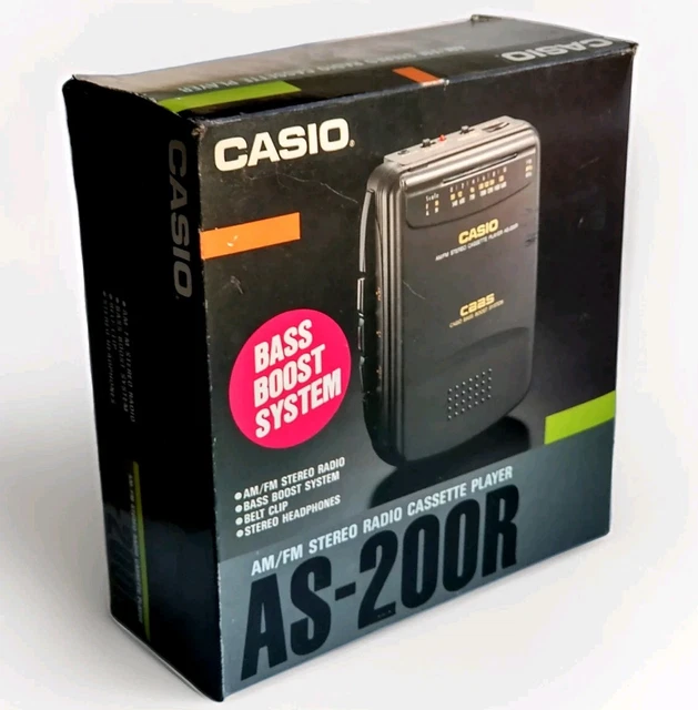 CASIO RADIO CASSETTE Player AS-200R Walkman Working*Serviced*Vintage ...